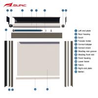 China SUNC Motorized Outdoor Roller Blinds Waterproof Windproof  Electric Ziptrack Screen Blinds for sale