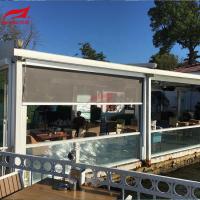 China SUNC Motorized Outdoor Roller Blinds Patio Screen Mesh Retractable Ziptrack Blinds for sale