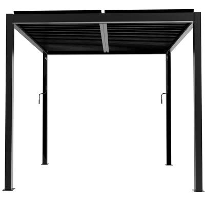 China 10' × 10' Adjustable Hardtop Manual Louvered Pergola Outdoor Patio Sun Shade Shelter for sale