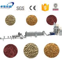China automatic floating fish feed pellet making machine Double screws extruder with best for sale