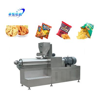 China Nachos Tortilla Doritos Corn Chips Fried Snack Food Making Machine Processing Line for sale