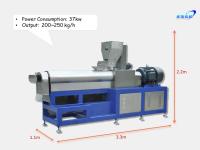 China Compact Automatic Soya Chunk Snack Making Machine For Space Saving Snack Production for sale