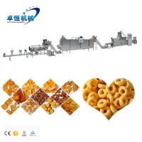 China Corn Flakes Puff Snack Food Production Line with 56KW Automatic Twin Screw Extruder for sale