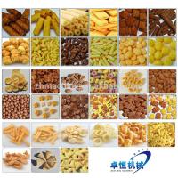 China Corn Flakes Puff Snack Food Production Line with 56KW Automatic Twin Screw Extruder for sale