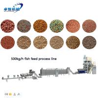 China 5 Ton/H Full Automatic Animal Pet Fish Food Feed Making Machine 23*3*3m for sale