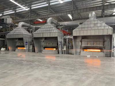 China Rectangular Aluminum Scrap Melting Furnace Fixed Type 10 Ton Furnace With Regenerative Burner for sale