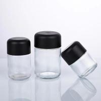 China Custom Design Smell Proof Glass Jar 70ml 180ml Child Resistant Cap Airtight Container for Flower Stash for sale
