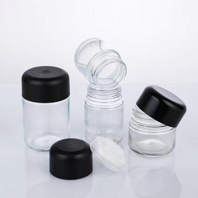 China Custom Design Smell Proof Glass Jar 70ml 180ml Child Resistant Cap Airtight Container for Flower Stash for sale