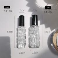 China Custom Empty Square Perfume Bottle 10ml 15ml Refillable Glass Spray Pump for sale