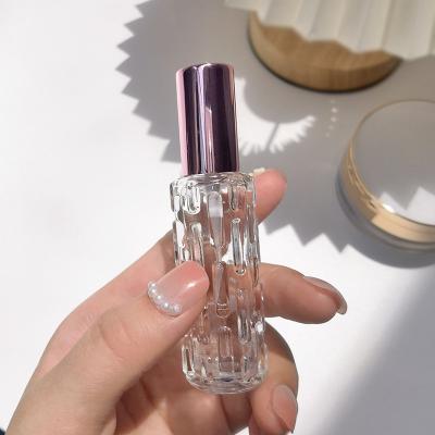China Custom 10ml 15ml Square Perfume Bottle Refillable Glass Fine Mist Spray Pump for sale