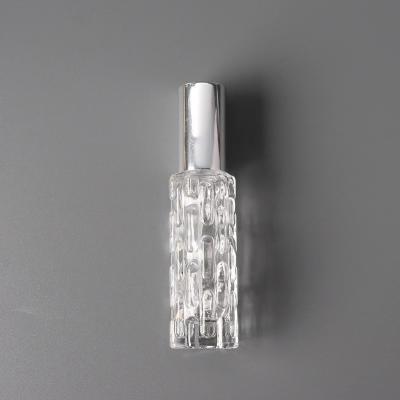 China Luxury 10ml 15ml Clear Square Glass Fine Mist Spray Perfume Bottle for Cosmetic Packing for sale