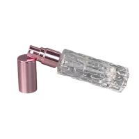 China 10ml 15ml Square Clear Glass Perfume Bottle with Screw Up Mist Sprayer for sale