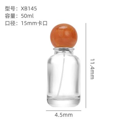 China Wholesale Glass Perfume Bottle 30ml 50ml 100ml Round Clear Crimp Pump Spray with Box Eco Friendly for sale
