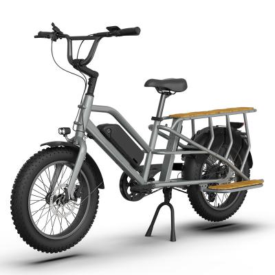 China 48V 13Ah Lithium Battery Electric Cargo Bike 20 inch Dual Battery Delivery Bicycle 250W Motor for sale