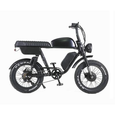 China Vintage Retro Electric Fat Bike 1000W 48V 20 Inch 7 Speed Suspension E Bike for sale