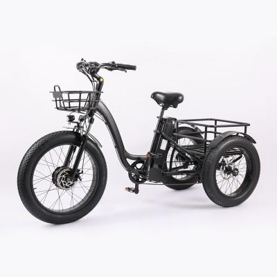 China 80km Range Electric Trike Papa Grande Fat Tire Cargo E-bike 48V 500W Motor 13Ah Battery for sale
