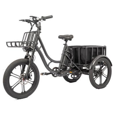 China Electric Fat Tire Delivery Tricycle 48V 500W Motor 20x4.0 Tires 85km Range for sale