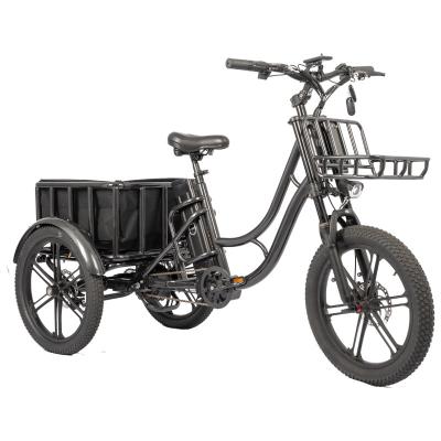 China Customized Electric Fat Tire Cargo Bike 48V 500W Motor 20 Inch LCD Display 7 Speed for sale