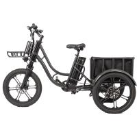 China Customized Electric Fat Tire Cargo Bike 48V 500W Motor 20 Inch LCD Display 7 Speed for sale