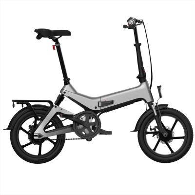 China 16 Inch 250W Rear Hub Motor Electric Folding Bike GB3 Magnesium Alloy E-Bicycle for sale