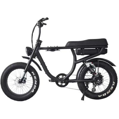 China 1000W 48V 20Ah Dual Battery Step Through Electric Retro Motorcycle Fat Bike 20 Inch for sale