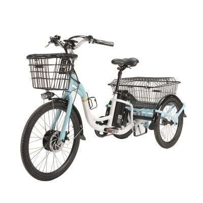 China 48V 13Ah Electric Tricycle 250W Motor 3 Wheel Cargo Bike Fat Tire Adult E Trike for sale