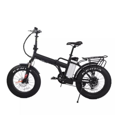 China 20 Inch 4.0 Fat Tire Foldable E-Bike 48V 750W Electric Motor End Folding Design for sale