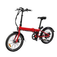 China Red Portable Folding Electric Bike 20 Inch Snow Fat Tire 48V 13Ah Battery for sale