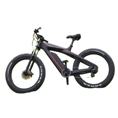 China Two Seat Electric Bike Kontax ES750 26inch Fat Tire Carbon Fiber E Bike 48V 750W for sale