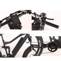 China 26 Inch Full Suspension Electric Bike 48V 1000W Bafang Mid Drive Motor Fat Tire Mountain Ebike for sale