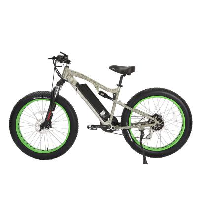 China 48V Electric Fat Tyre Mountain E Bike 26 Inch 7 Speed 500W 750W 1000W Aluminum Alloy Frame for sale