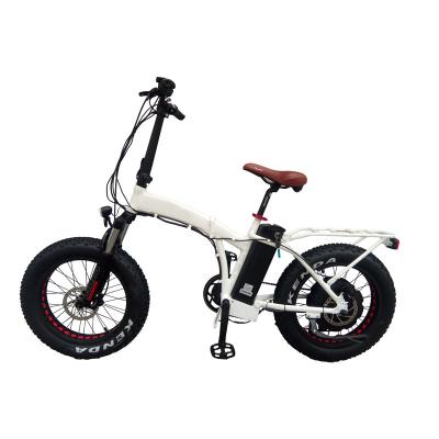 China Portable Folding Electric Bike 48V 12.8Ah Lithium Battery Aluminum Alloy Frame 26 Inch Fat Tire for sale