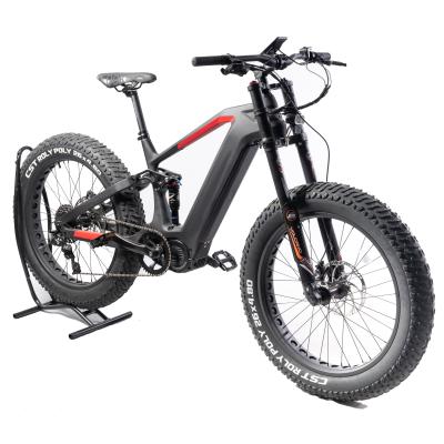 China Carbon Fiber Full Suspension MTB Ebike 26x4.8 Inch Tires Bafang M620 1000W Motor for sale