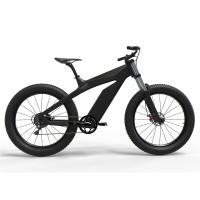 China 26 Inch Full Suspension Carbon Fiber Mountain Electric Bike 48V 750W Bafang Motor Disc Brake for sale