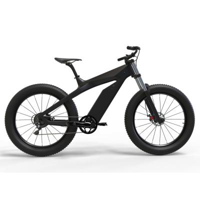 China 26 Inch Full Suspension Carbon Fiber Mountain Electric Bike 48V 750W Bafang Motor Disc Brake for sale