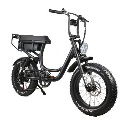 China 48V 750W Bafang Motor Electric Fat Tire Beach Cruiser eBike for Two Seat for sale