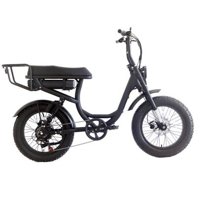 China Retro 48V 500W-1000W Electric City Bike 26x4.0 KENDA Tire Rear Carrier Aluminum Frame for sale