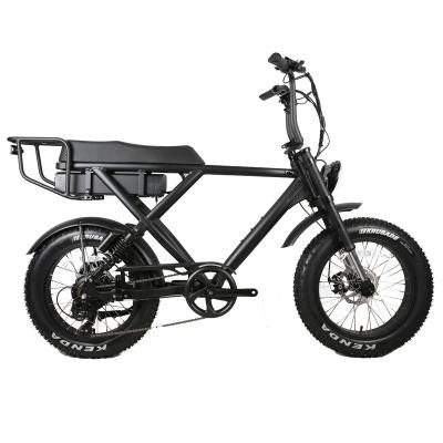 China 20 Inch Fat Tire Chopper Electric Bike 48V 20Ah Disc Brake 1000W Retro Style Beach Cruiser for sale