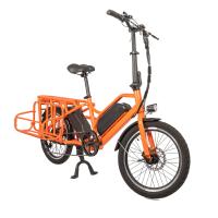 China 500W 1000W Electric Cargo Bike Long Tail OEM Red Cargo Ebike Dual Batteries for sale