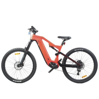 China 29 Inch Carbon Fiber MTB Ebike with Bafang 48V 250W Mid Drive Motor and Air Suspension Fork for sale