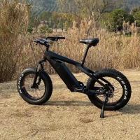 China Carbon Fiber Electric Mountain Bike 750W BAFANG Motor 26x4.0 Fat Tire Disc Brake for sale