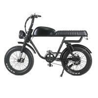 China 750W Full Suspension Electric Fat Bike 48V 21Ah Retro Vintage E-Bicycle 60km Range for sale