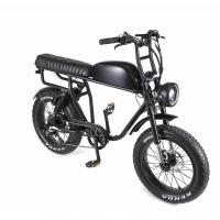 China 750W Full Suspension Electric Fat Bike 48V 21Ah Retro Vintage E-Bicycle 60km Range for sale