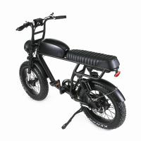 China 750W Full Suspension Electric Fat Bike 48V 21Ah Retro Vintage E-Bicycle 60km Range for sale