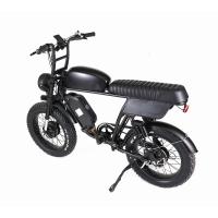 China 750W Full Suspension Electric Fat Bike 48V 21Ah Retro Vintage E-Bicycle 60km Range for sale