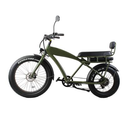 China DOMANCA Vintage Off-Road E Bike 48V 10Ah Lithium Battery 26x4.0 Fat Tire 7 Speed Disc Brake for sale