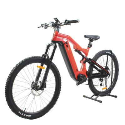 China 48V 1000W Mid Drive Electric Mountain Bike with Air Suspension and Integrated Battery for sale