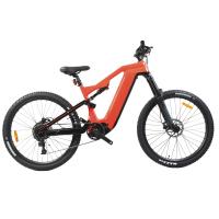 China 48V 1000W Mid Drive Electric Mountain Bike with Air Suspension and Integrated Battery for sale