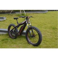 China Carbon Fiber Enduro Ebike 26x4.0 Fat Tire Bafang 750W Motor 48V 13Ah Battery for sale