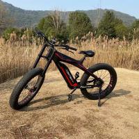 China Custom Carbon Fibre Fat Tyre Mountain E-Bike 48V 750W Motor 26x4.0 Inch Long Range 60km for sale